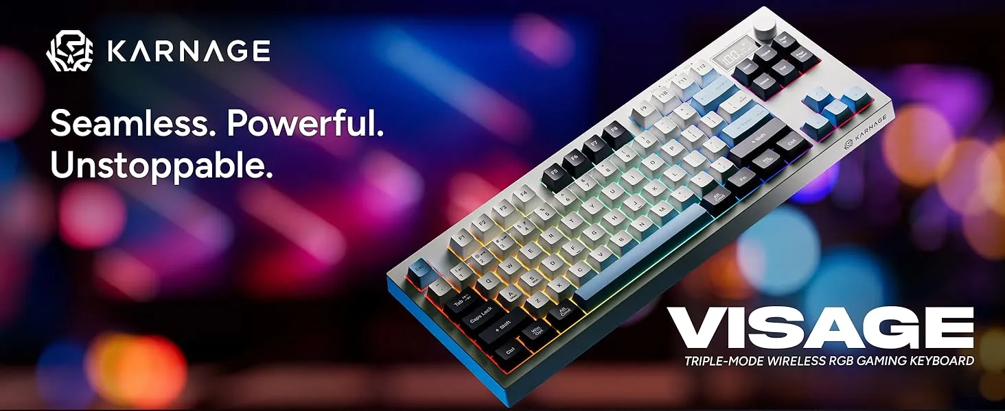 Visage 95 White - Gaming Keyboard - Karnage