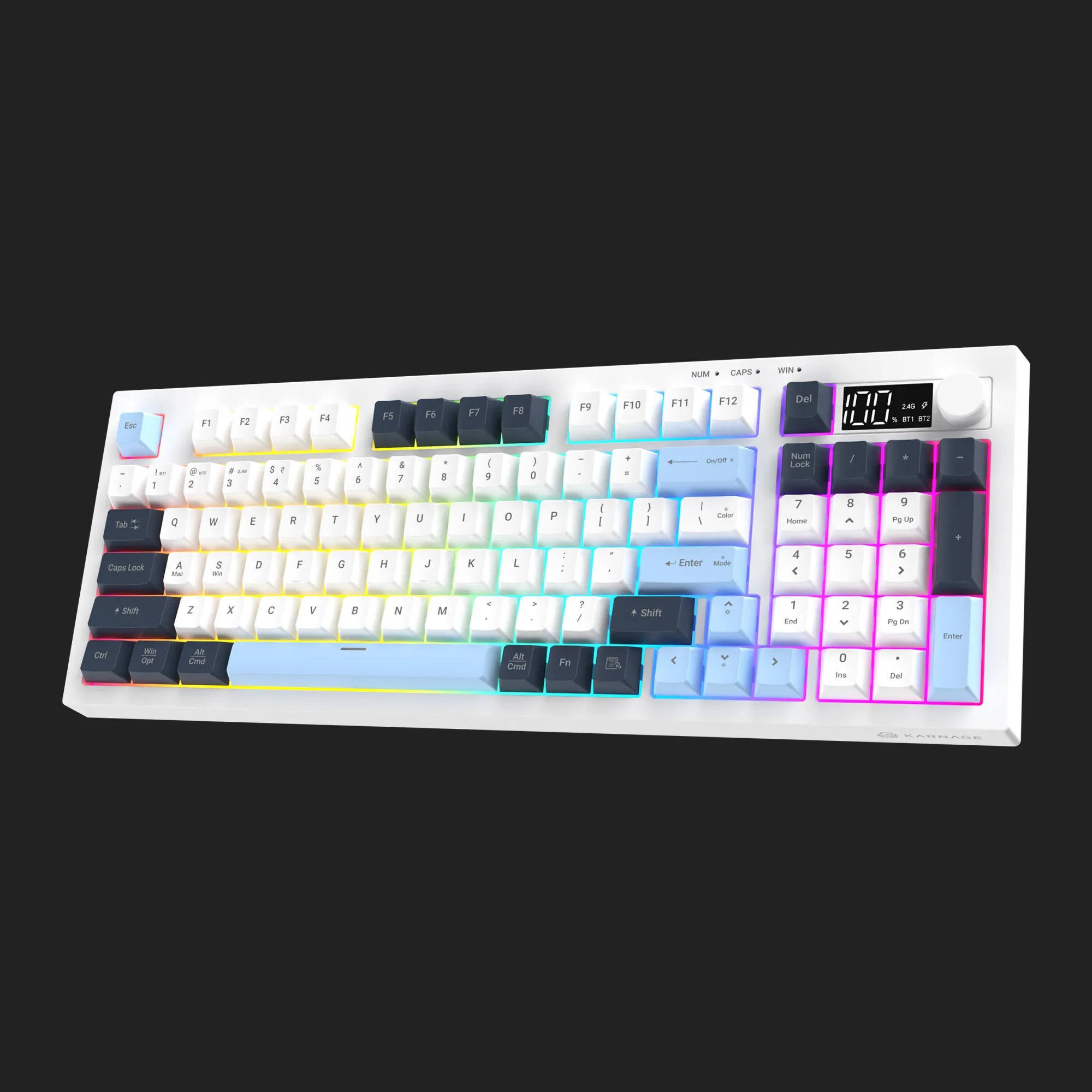 Visage 95 White - Gaming Keyboard - Karnage
